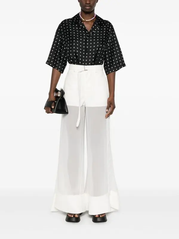 Sacai Semi-sheer Palazzo Pants