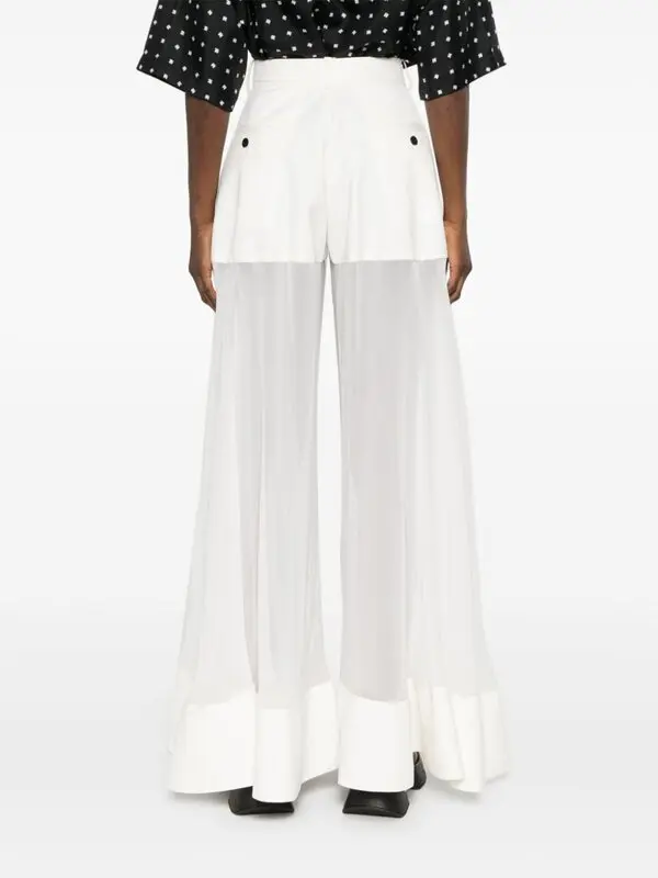 Sacai Semi-sheer Palazzo Pants