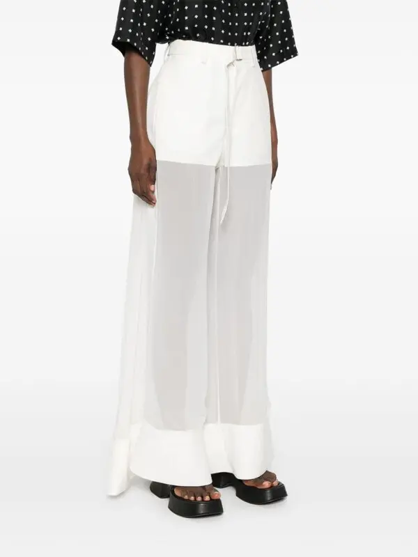 Sacai Semi-sheer Palazzo Pants