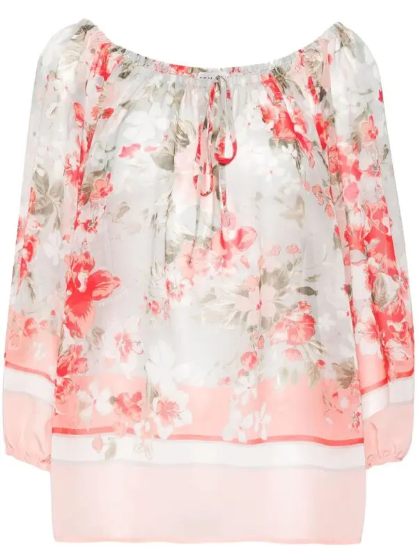 ERMANNO FIRENZE Floral-print Crepe Blouse
