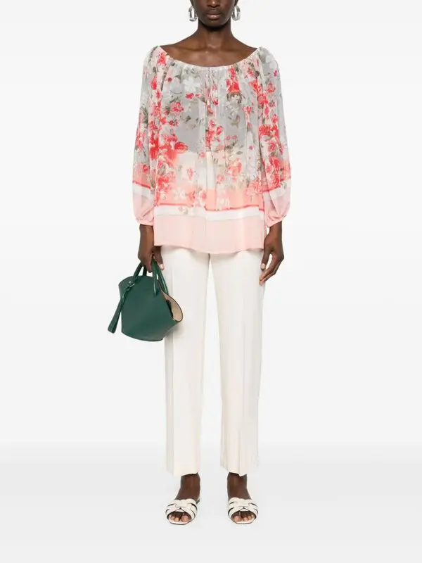 ERMANNO FIRENZE Floral-print Crepe Blouse