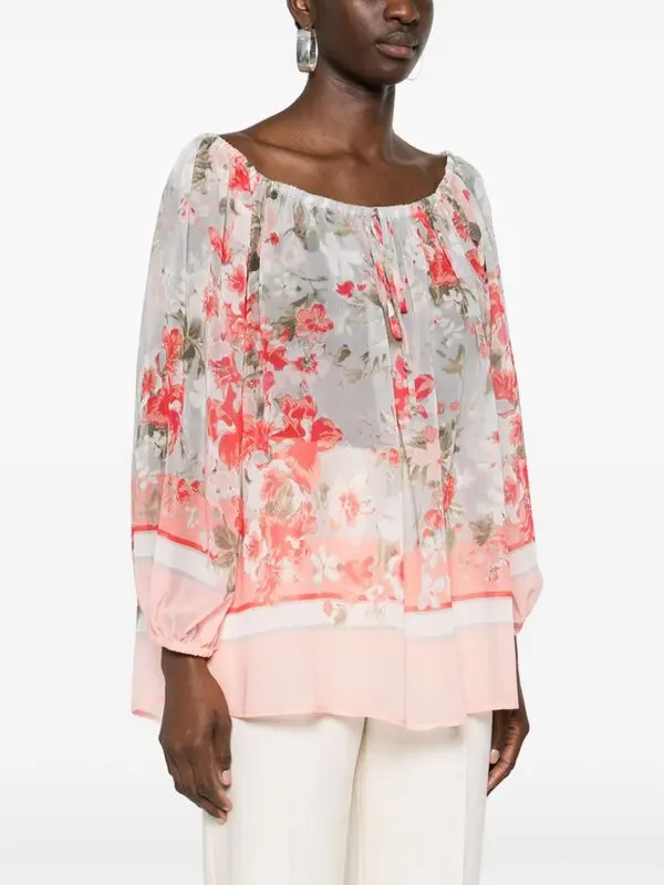 ERMANNO FIRENZE Floral-print Crepe Blouse