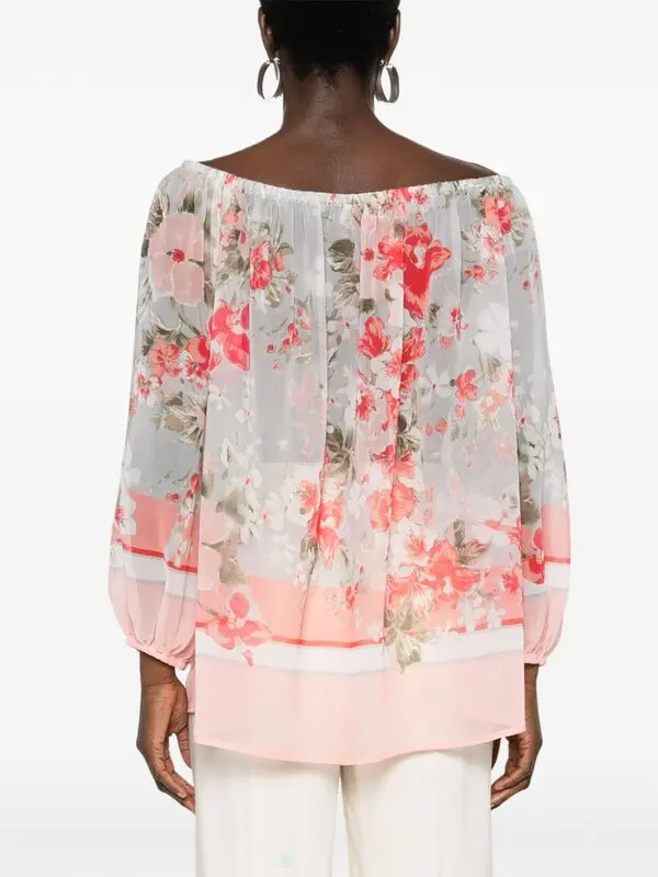 ERMANNO FIRENZE Floral-print Crepe Blouse