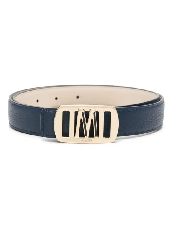 MOORER Hepsie Leather Belt - Blue