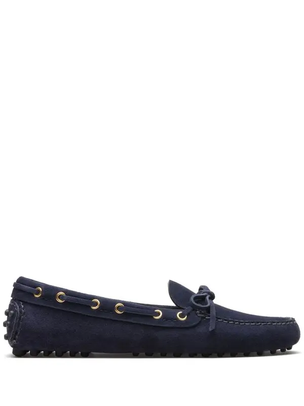 Car Shoe Suede Driving Shoes - Blue
