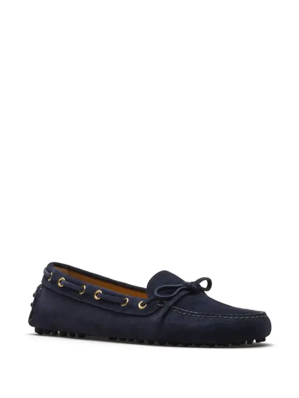 Car Shoe Suede Driving Shoes - Blue