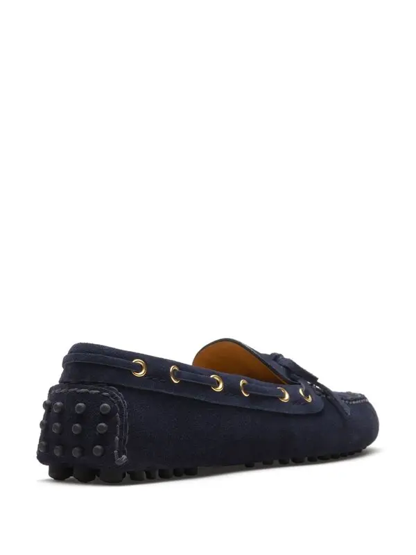 Car Shoe Suede Driving Shoes - Blue