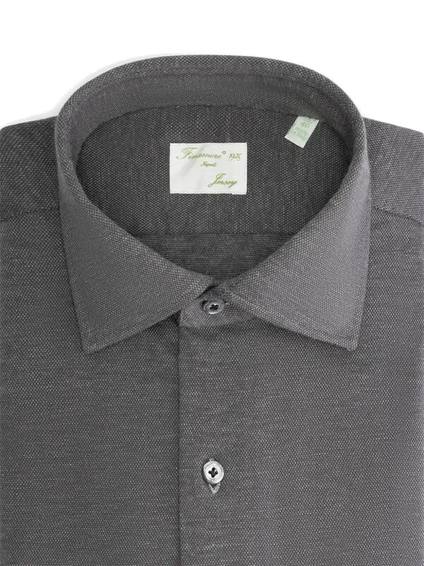 FINAMORE 1925 Long-sleeved Cotton-blend Shirt