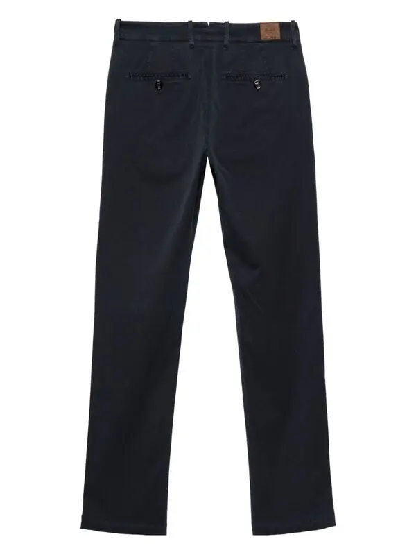 MOORER Gabardine Tapered Trousers - Blue