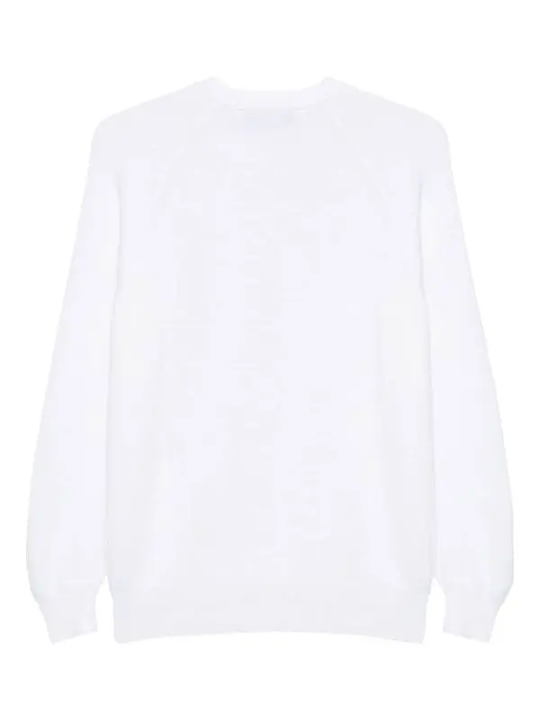 MOORER Ribbed Crew-neck Jumper - White