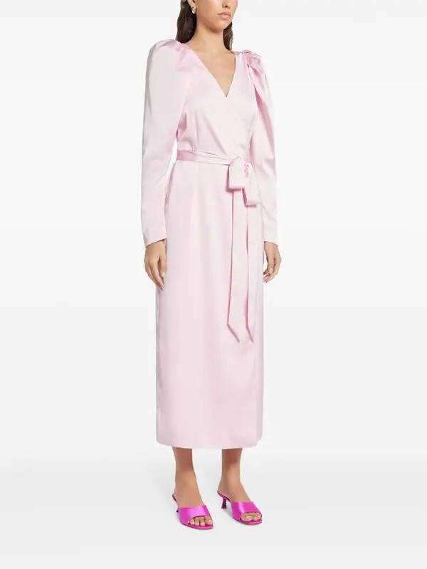 ROTATE BY BIRGER CHRISTENSEN Satin Wrap Dress