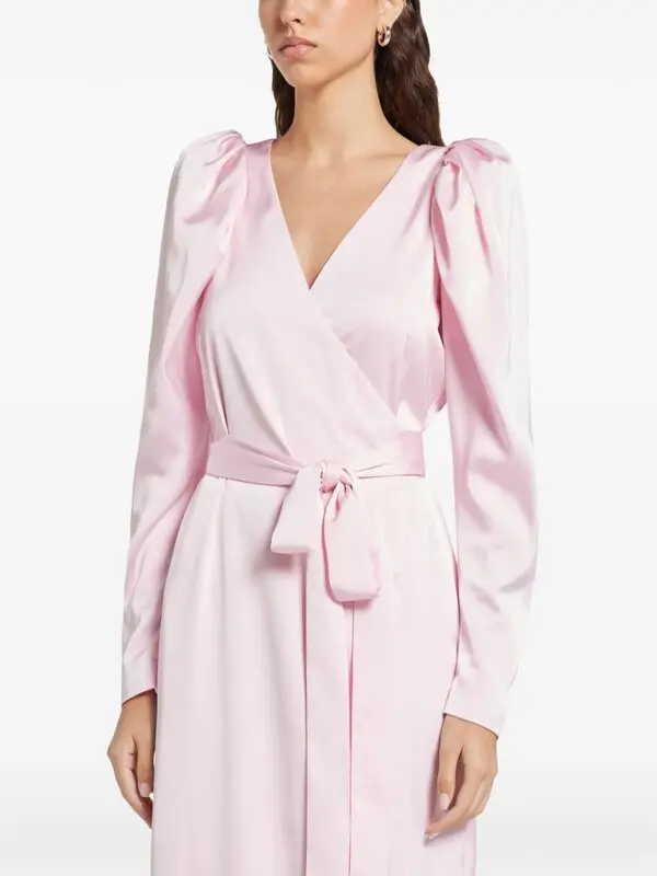 ROTATE BY BIRGER CHRISTENSEN Satin Wrap Dress