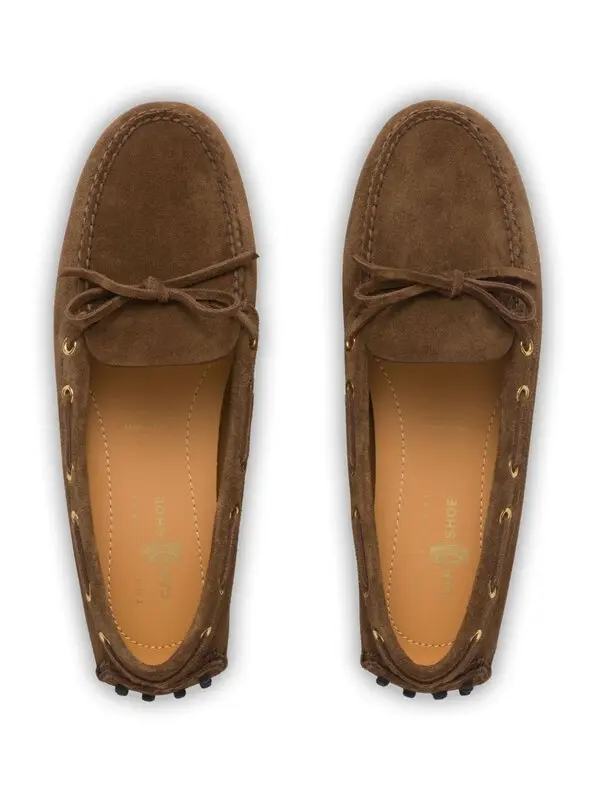 Car Shoe Suede Driving Shoes - Brown