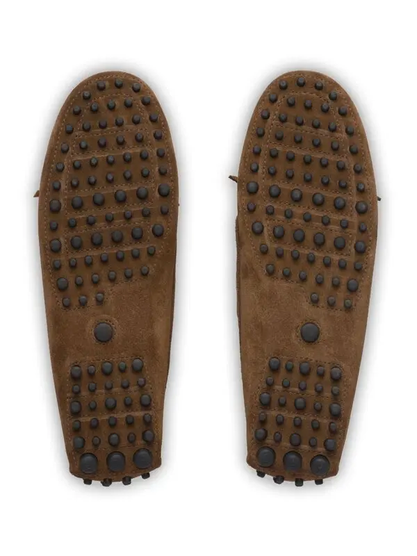 Car Shoe Suede Driving Shoes - Brown
