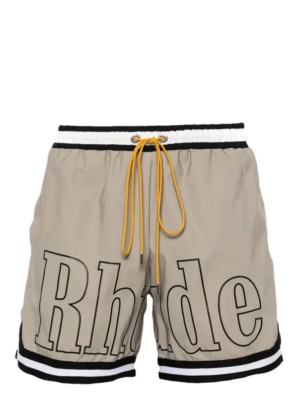 Rhude Mid-rise Swim Shorts - Green