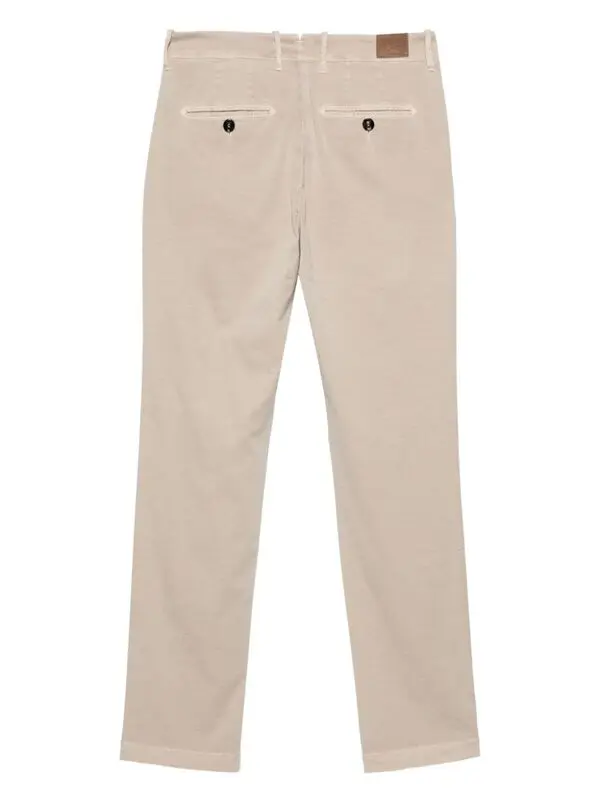 MOORER Gabardine Tapered Trousers - Neutrals
