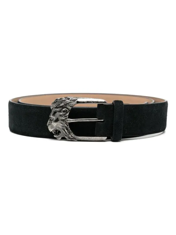 TOD'S Lion-buckle Leather Belt - Blue