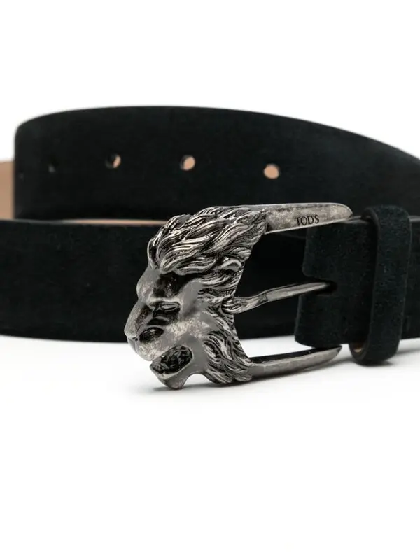 TOD'S Lion-buckle Leather Belt