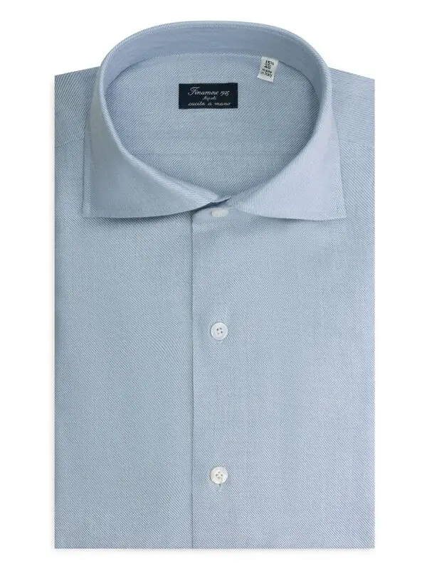 FINAMORE 1925 Long-sleeved Cotton-blend Shirt