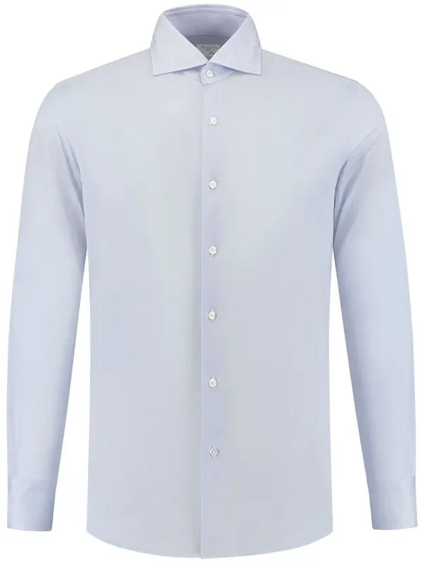 FINAMORE 1925 Eduardo Cotton Shirt - Blue