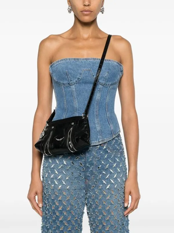 Zadig&Voltaire Sunny Mood7 Leather Cross Body Bag - Black