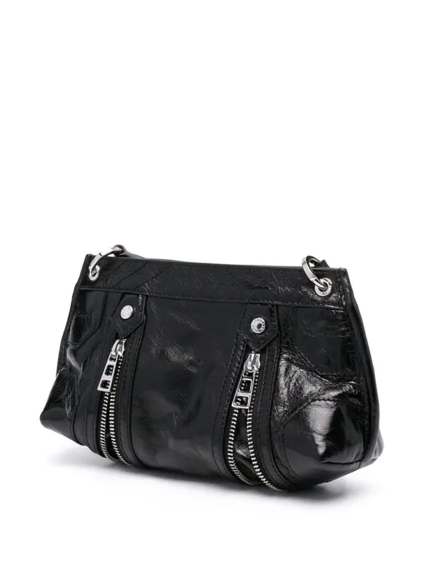 Zadig&Voltaire Sunny Mood7 Leather Cross Body Bag - Black
