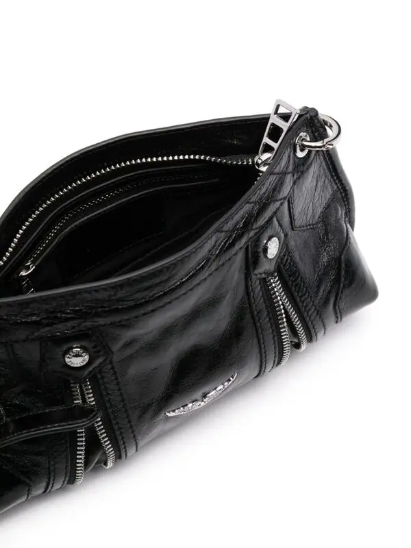 Zadig&Voltaire Sunny Mood7 Leather Cross Body Bag - Black