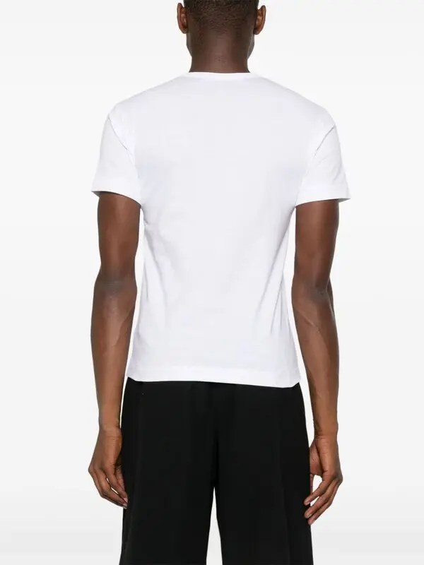 Play Comme Des Garcon Heart-print Cotton T-shirt - White