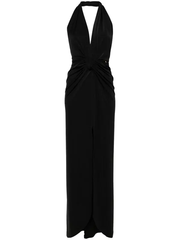 NISSA Plunging V-neck Maxi Dress