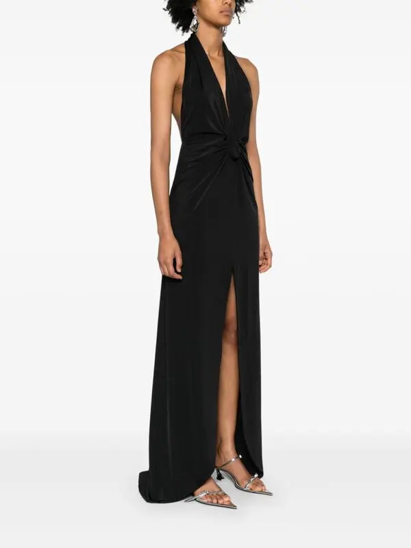 NISSA Plunging V-neck Maxi Dress