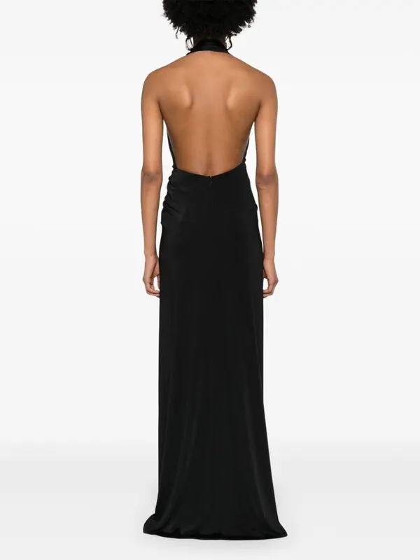 NISSA Plunging V-neck Maxi Dress