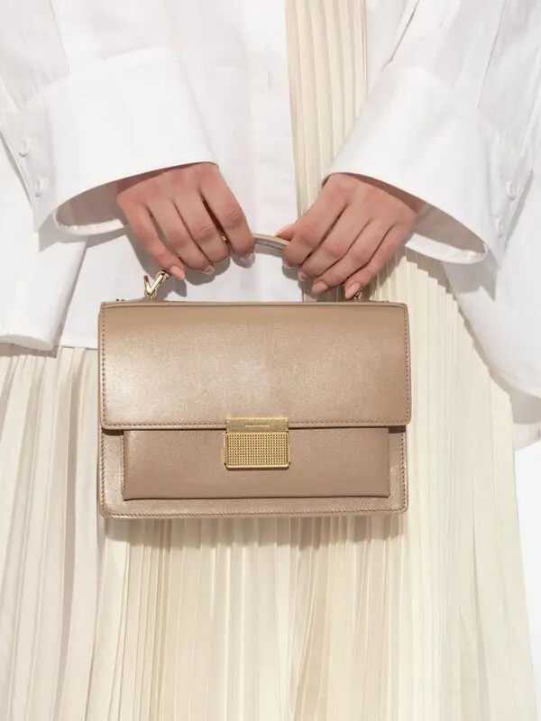 GOLDEN GOOSE Venezia Leather Tote Bag - Neutrals