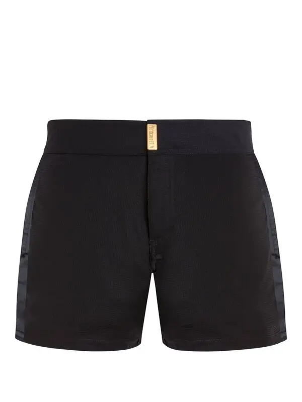 Vilebrequin Logo-patch Swim Shorts - Black
