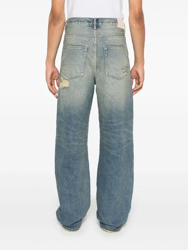PURPLE BRAND Distressed Straight-leg Jeans