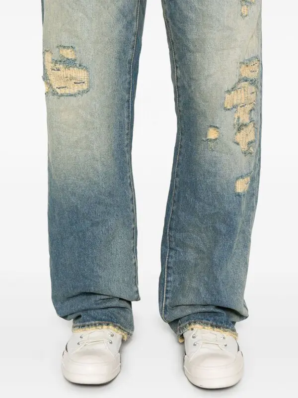 PURPLE BRAND Distressed Straight-leg Jeans