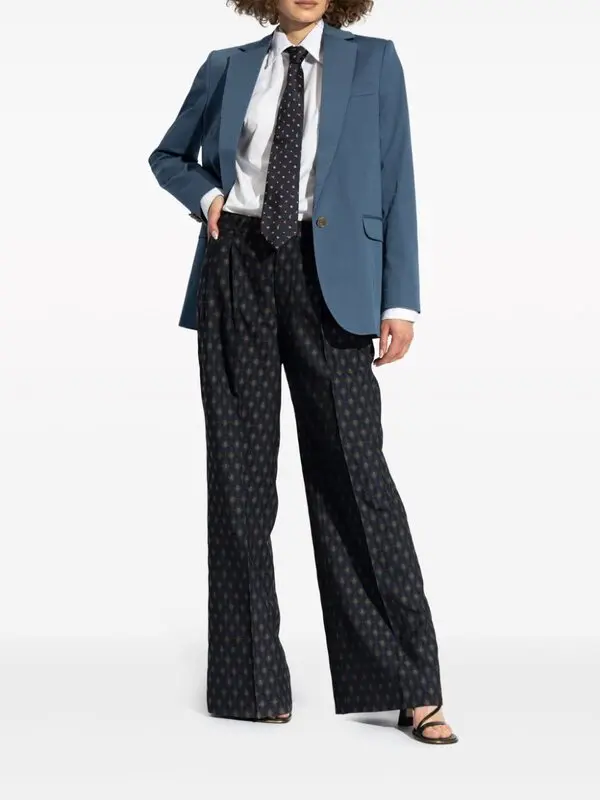 Etro Single-breasted Cotton Blazer - Blue