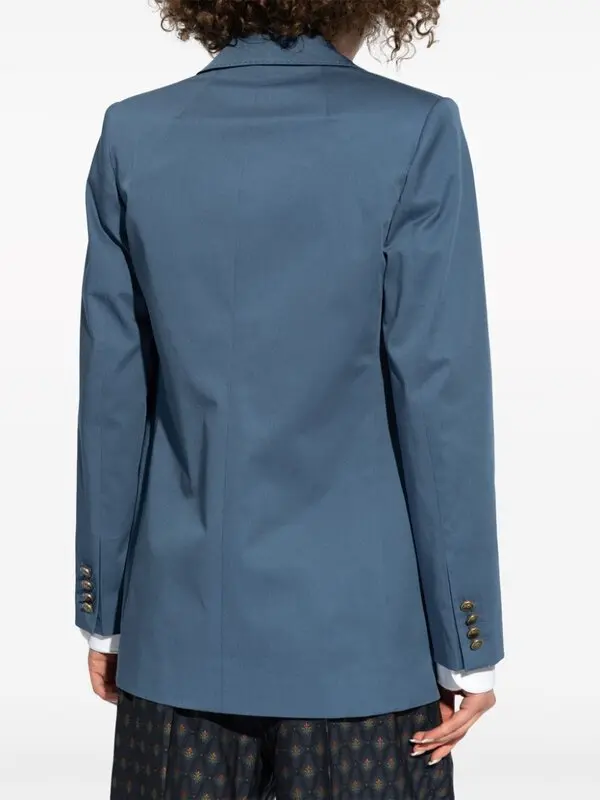 Etro Single-breasted Cotton Blazer - Blue