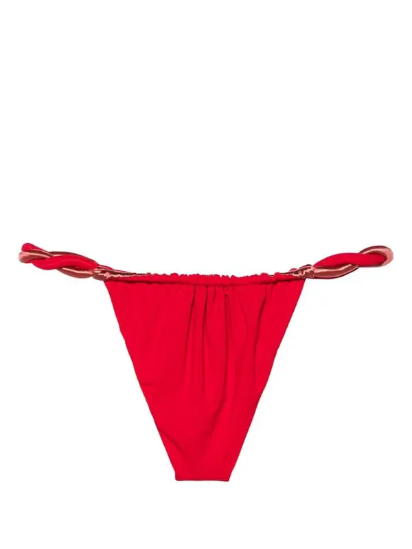 ISA BOULDER Chunky Rope Reversible Bikini Bottom - Red
