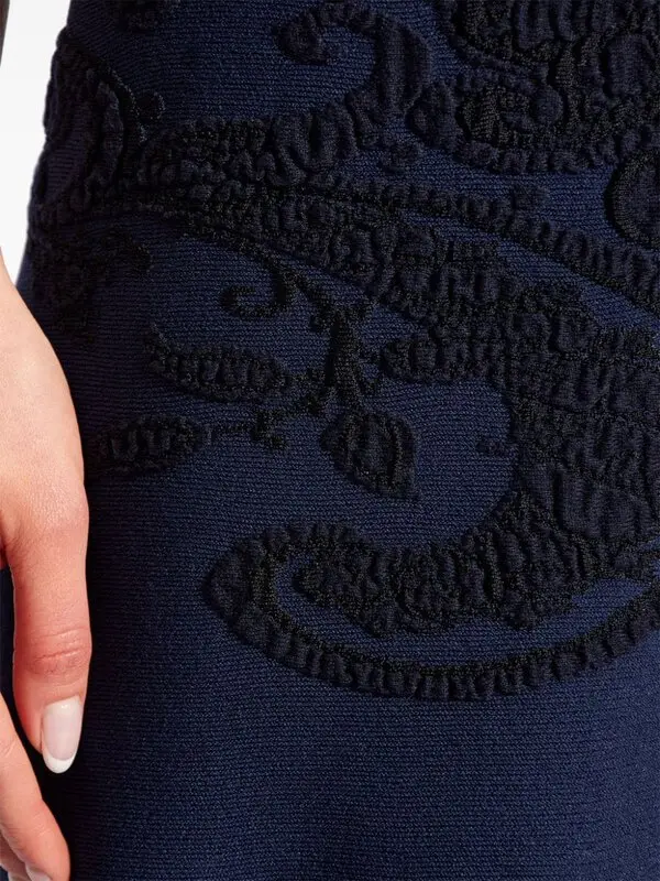 Etro Embroidered A-line Midi Skirt