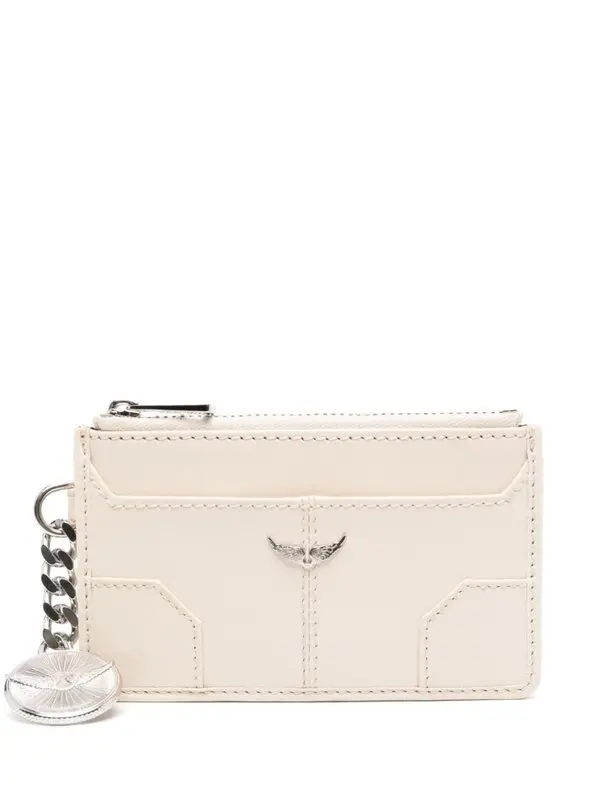Zadig&Voltaire Sunny Leather Card Holder - Neutrals