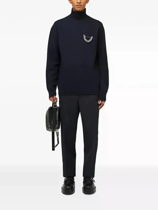 JIL SANDER Lightweight Merino Wool Sweater - Blue