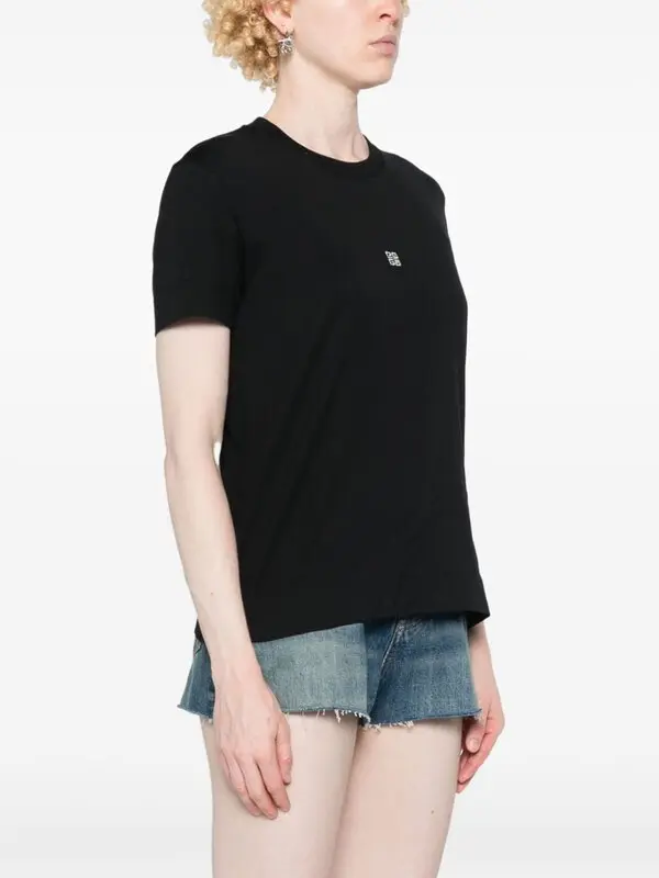 Givenchy 4g-embroidered T-shirt - Black