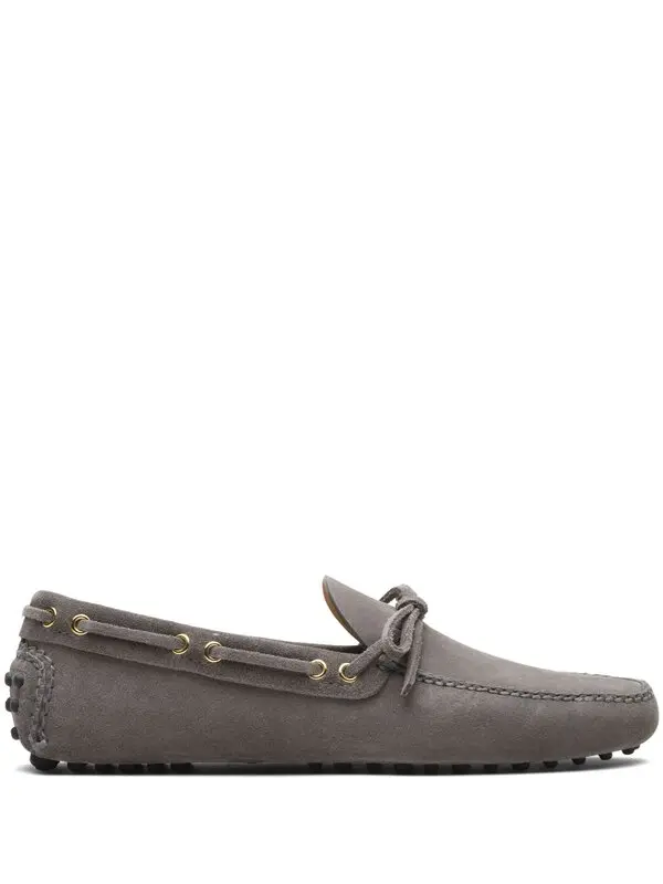 Car Shoe Suede Driving Shoes - Grey