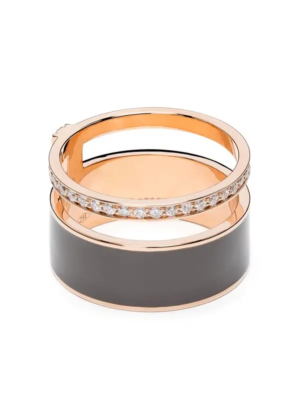 REPOSSI 18kt Rose Gold Berbere Diamond Ring - Pink