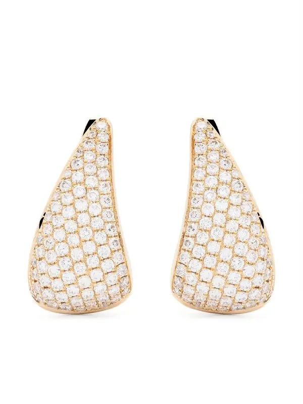 ANITA KO 18kt Yellow Diamond Claw Earrings - Gold