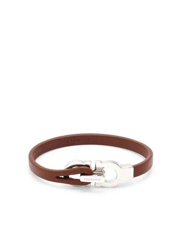 FERRAGAMO Double Gancio Bracelet - Brown
