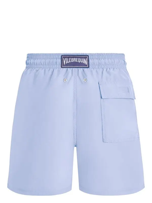 Vilebrequin Moorea Logo-appliqué Swim Shorts - Blue