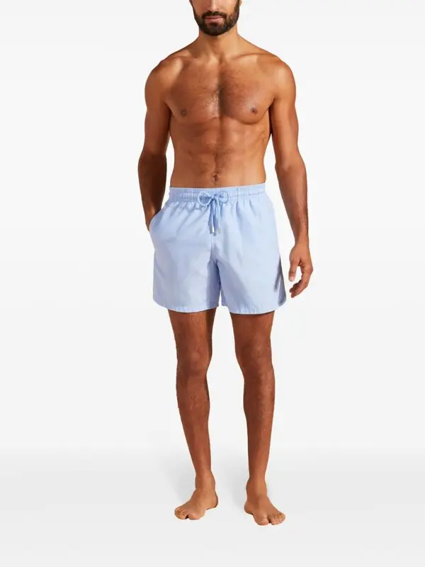 Vilebrequin Moorea Logo-appliqué Swim Shorts - Blue