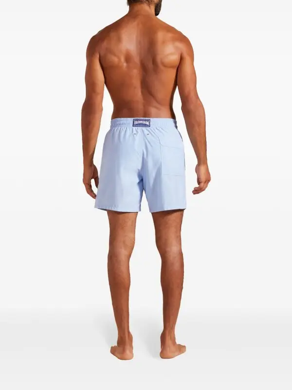 Vilebrequin Moorea Logo-appliqué Swim Shorts - Blue