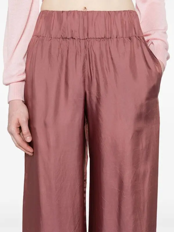 Aspesi Straight-leg Satin Trousers - Pink